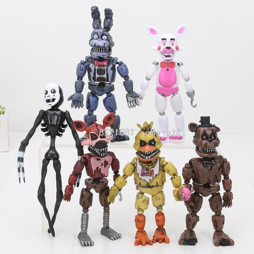 6ks / set 4ks / set LED osvětlení pohyblivé klouby FNAF akční figurka ...