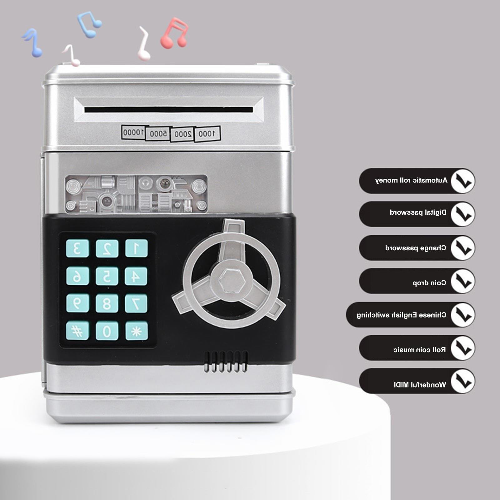 Elektronické prasátko Mini ATM heslo Money Box Cash Coins Saving Box ...