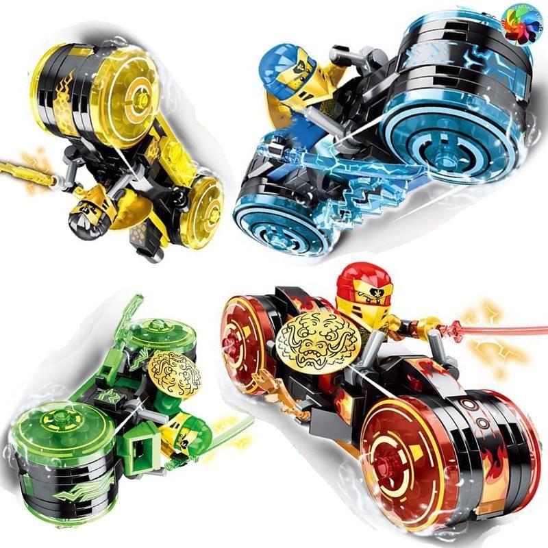 4 typy Ninja Motor motorka model postavy stavební bloky dětské hračky ...